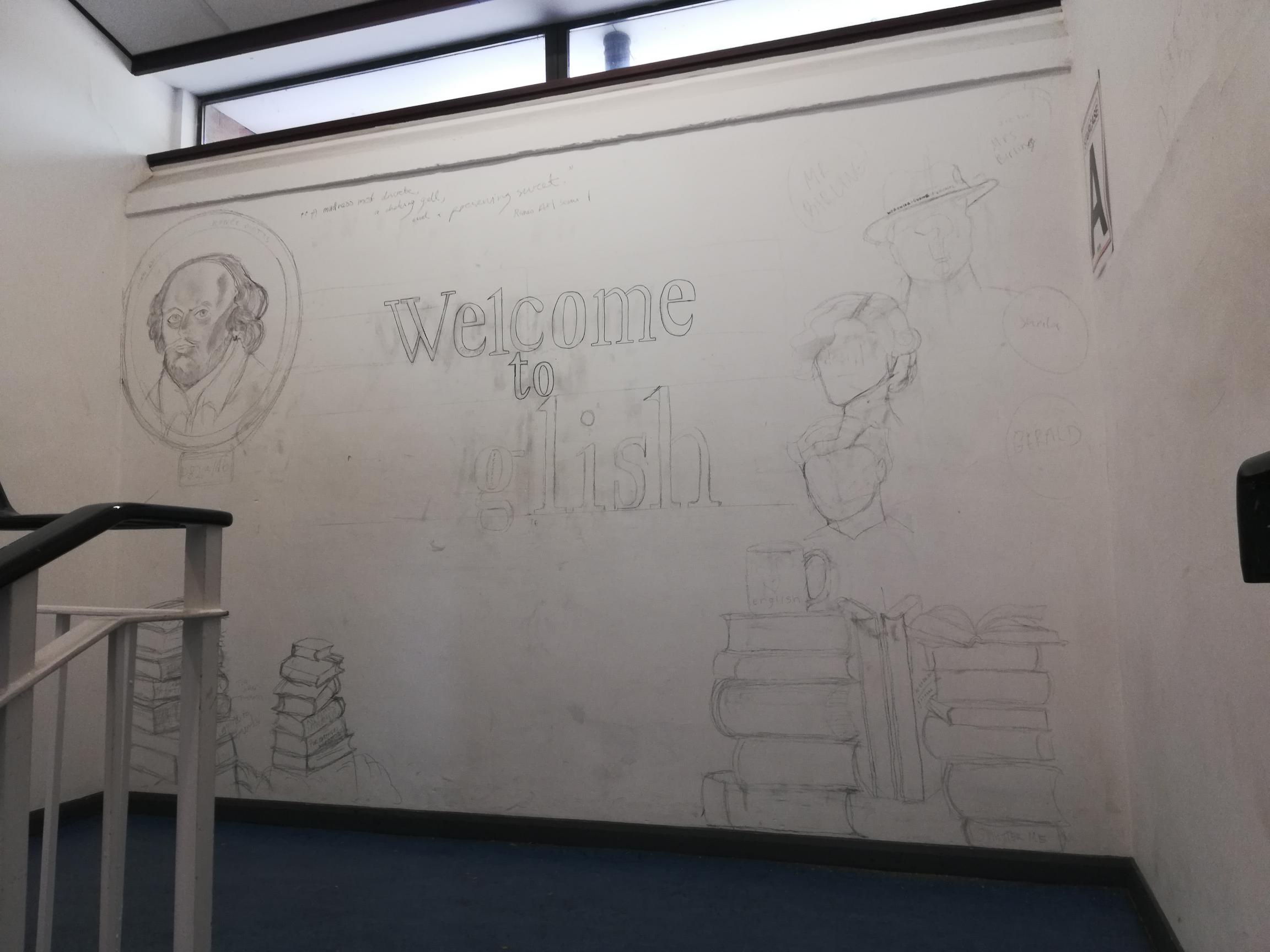 Year 10 English Mural - St Paul's Catholic School